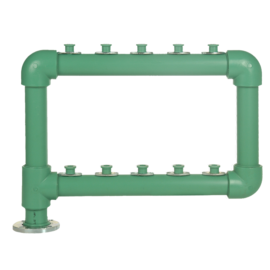 Batería PPR 22 tomas en 2 filas salida 2½"